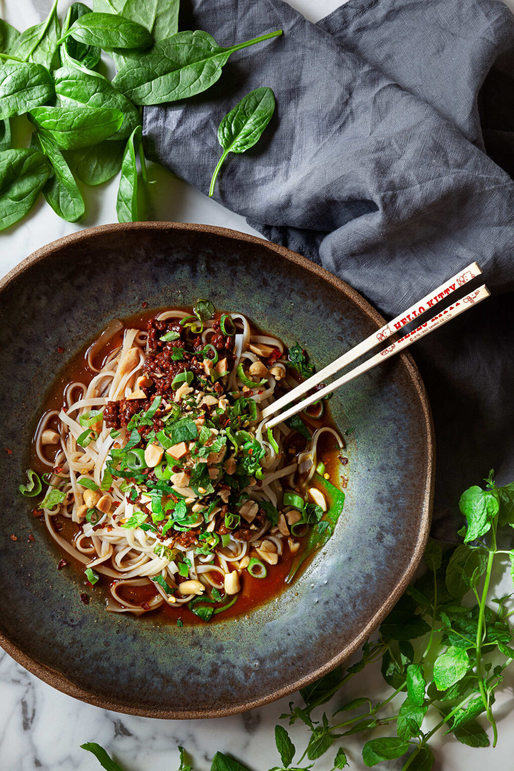 Vegetarisk wok med nudlar - Bara en kaka till